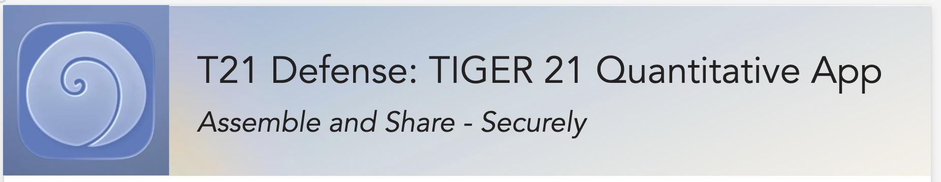 The T21 Defense App - TIGER 21